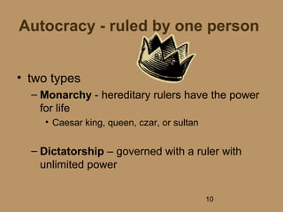 History and forms of government | PPT