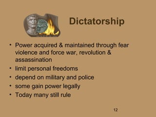 History and forms of government | PPT