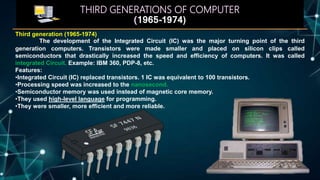 History and generation of a computer | PPT