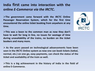 History and growth of ecommerce in india | PPTX