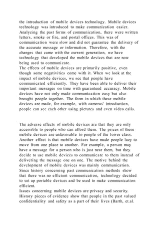 HISTORY AND HUMANITIES LENS ON MOBILE DEVICES 1 HISTORY A | DOCX