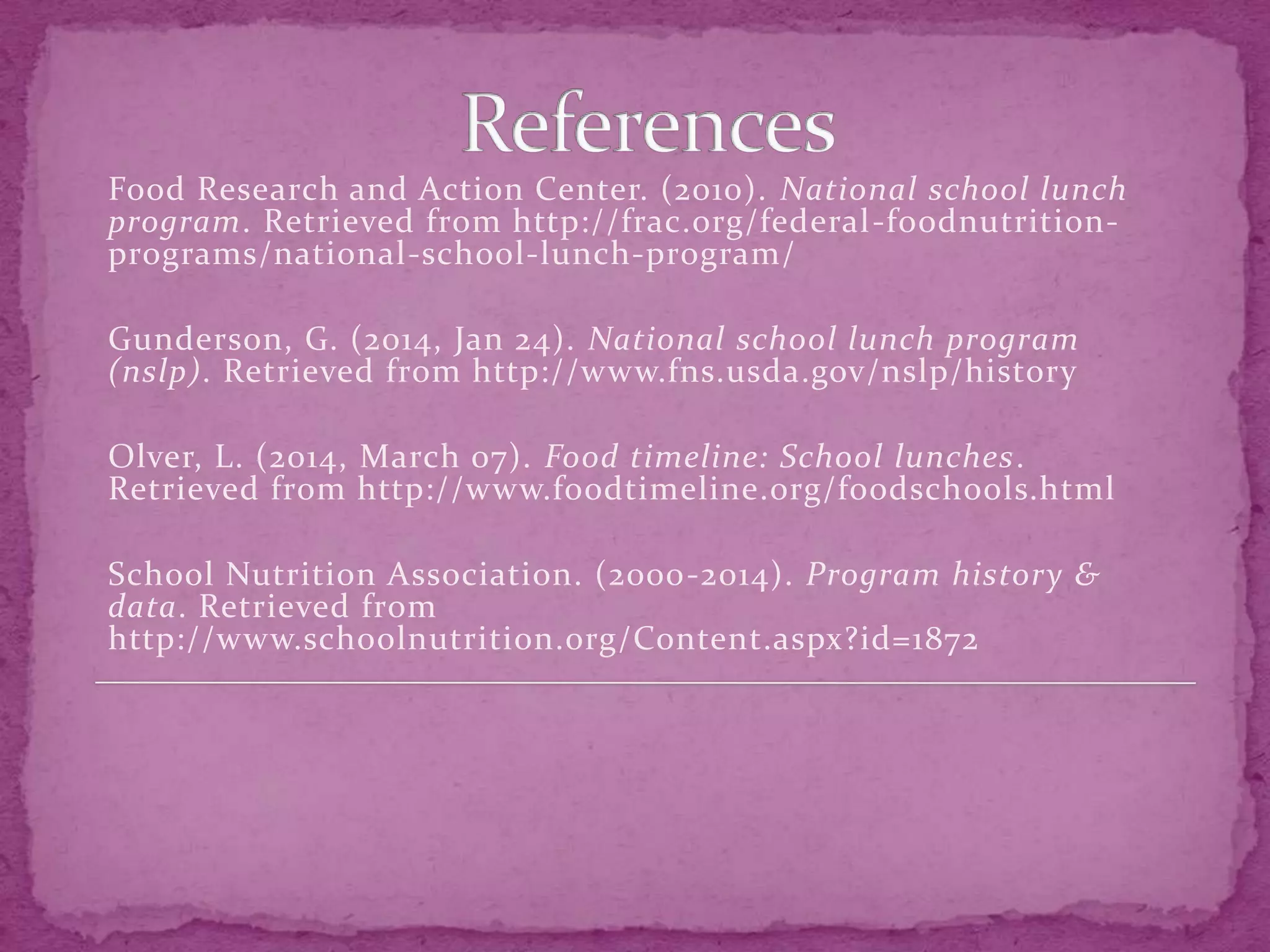 History and impact of the school lunch program | PPTX | Nutrition ...