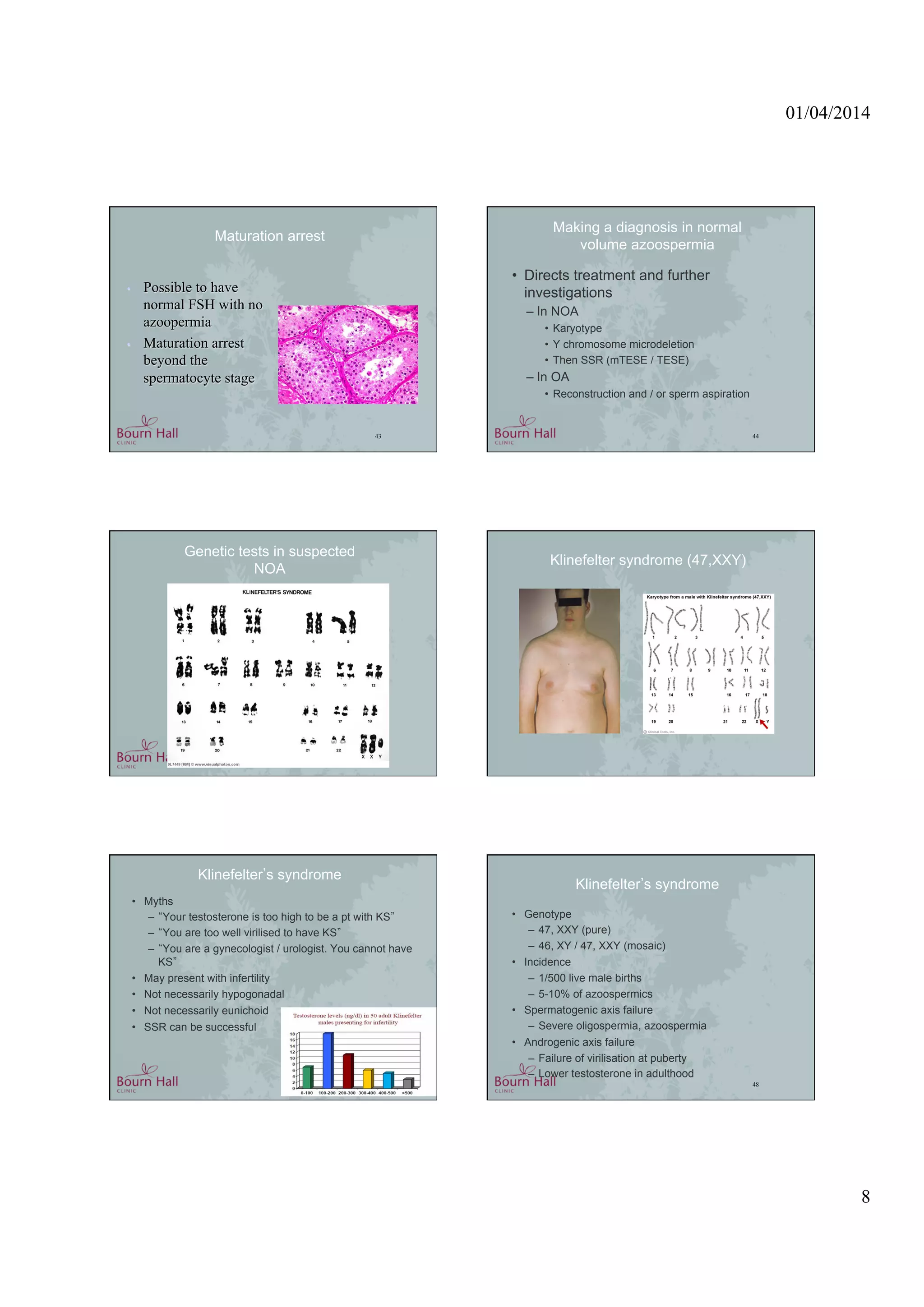 History and investigation in male infertilty | PDF