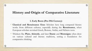 History and Origin of Comparative Literature | PPTX