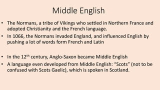 History and origin of the english language | PPTX