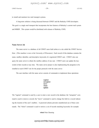 History and overview of csnet | PDF