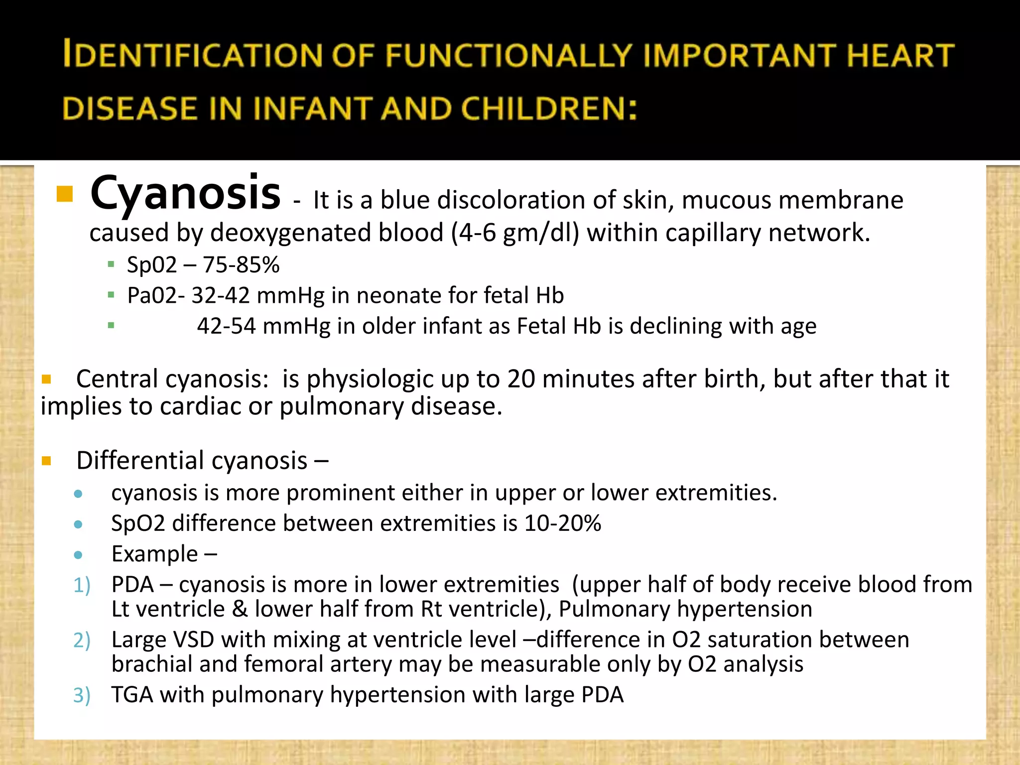 History and physical examination of congenital heart disease | PPTX