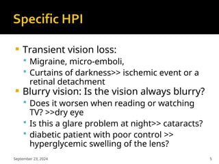 HISTORY AND PHYSICAL EXAM OF THE EYE. HO.ppt