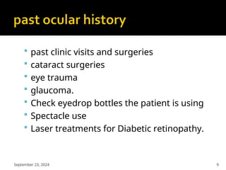 HISTORY AND PHYSICAL EXAM OF THE EYE. HO.ppt