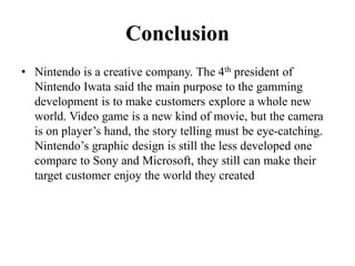 History and plans of nintendo | PPTX