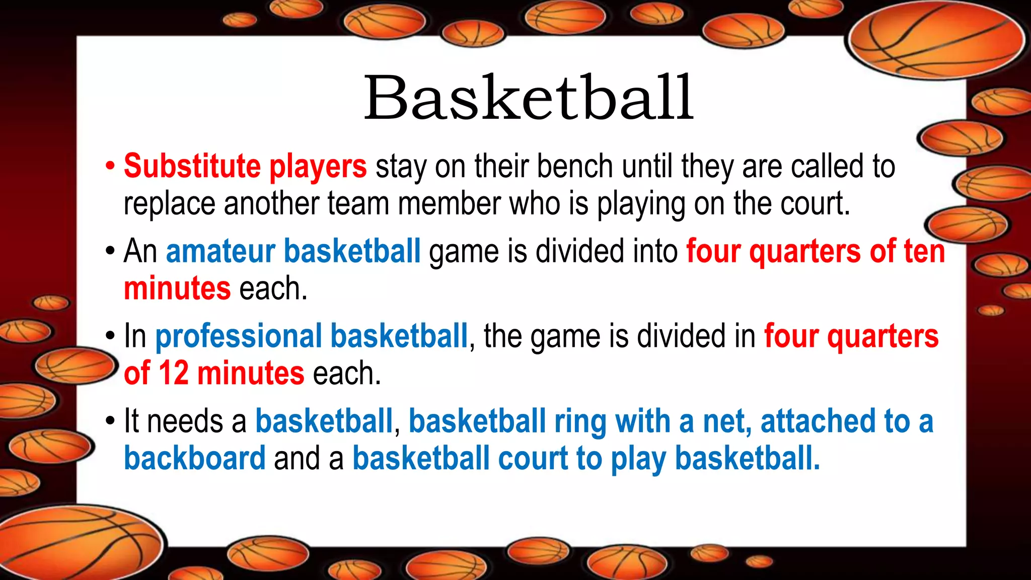 History and positions of basketball | PPTX