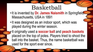 History and positions of basketball | PPTX