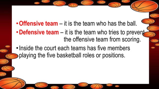 History and positions of basketball | PPTX | Basketball | Sports