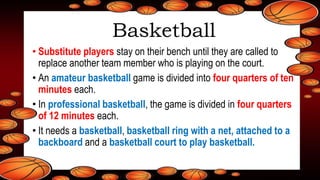 History and positions of basketball | PPTX