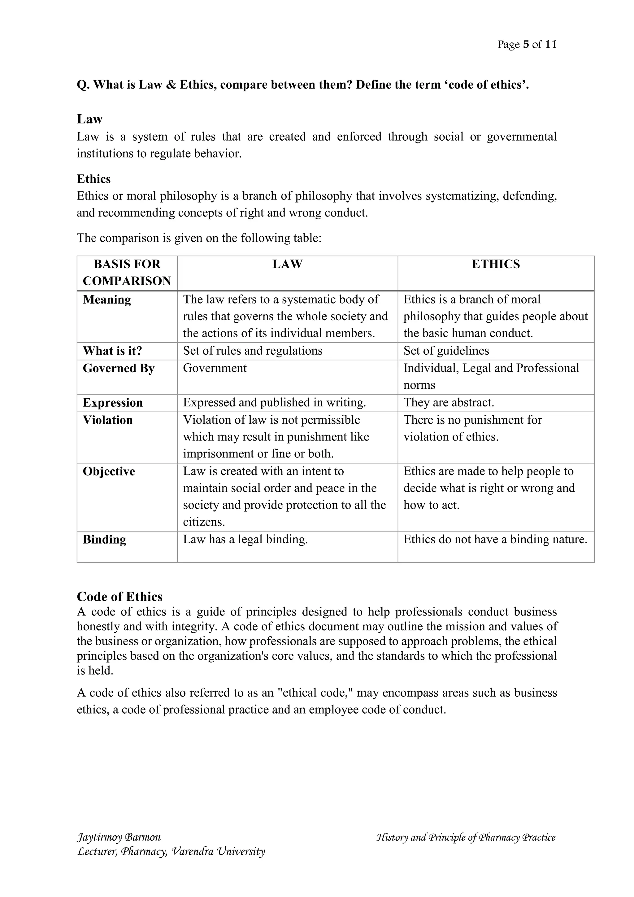 History and principle of pharmacy practice | PDF