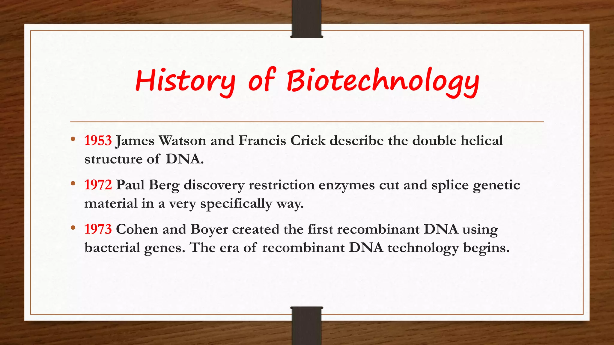 History and scope of biotechnology | PPTX