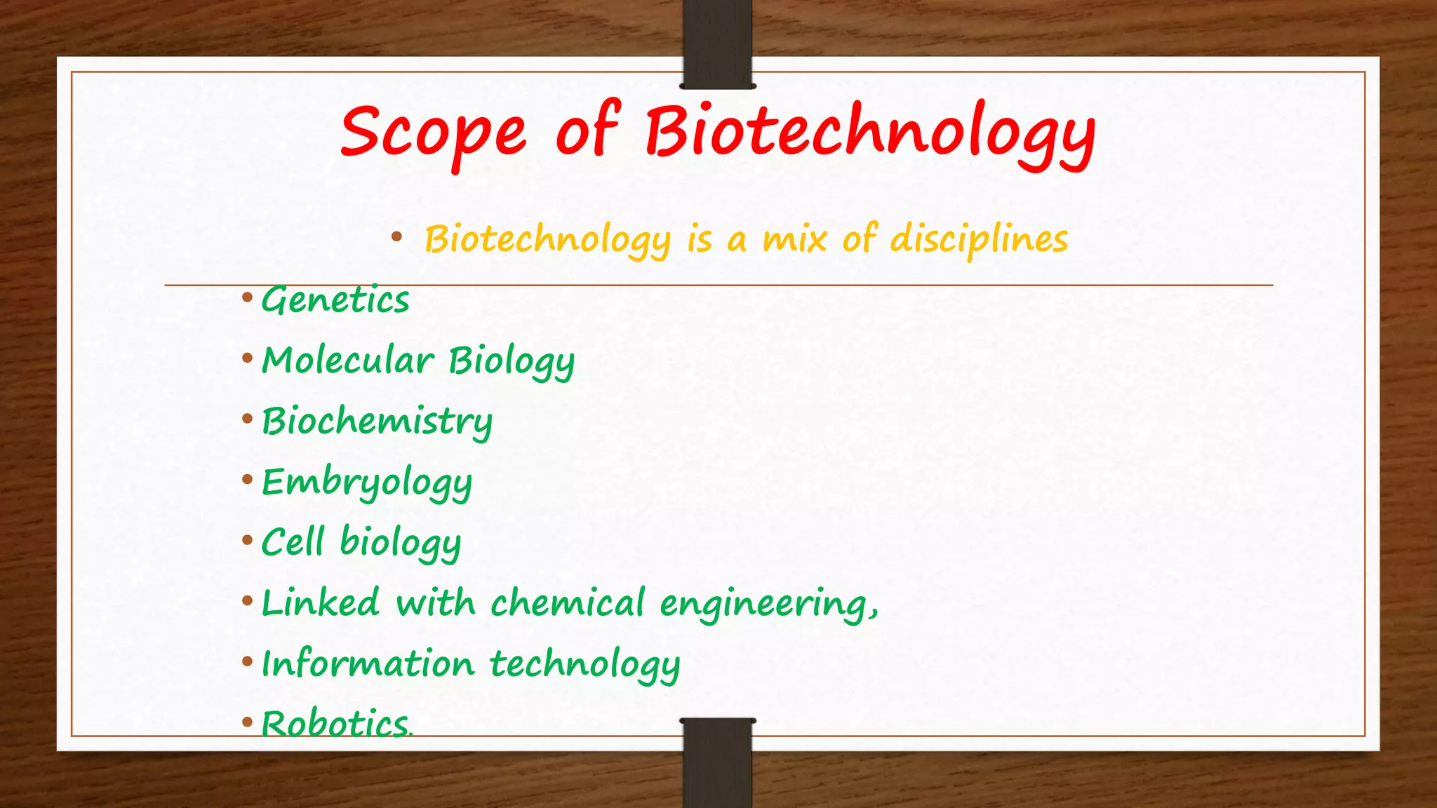 History and scope of biotechnology | PPTX