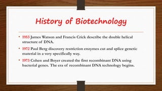 History and scope of biotechnology | PPTX