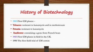 History and scope of biotechnology | PPTX