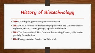 History and scope of biotechnology | PPTX