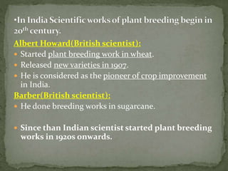 History and scope of plant breeding. | PPTX