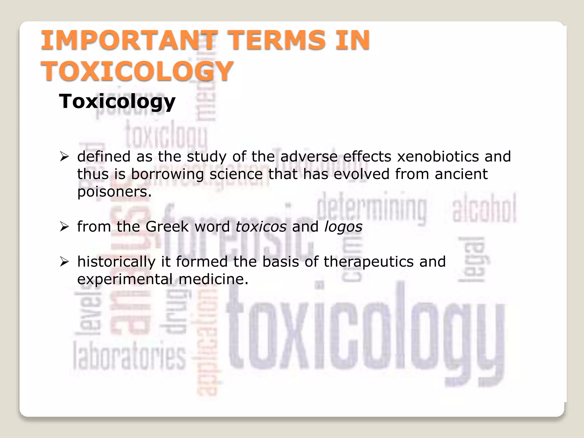History and scope of toxicology | PPTX