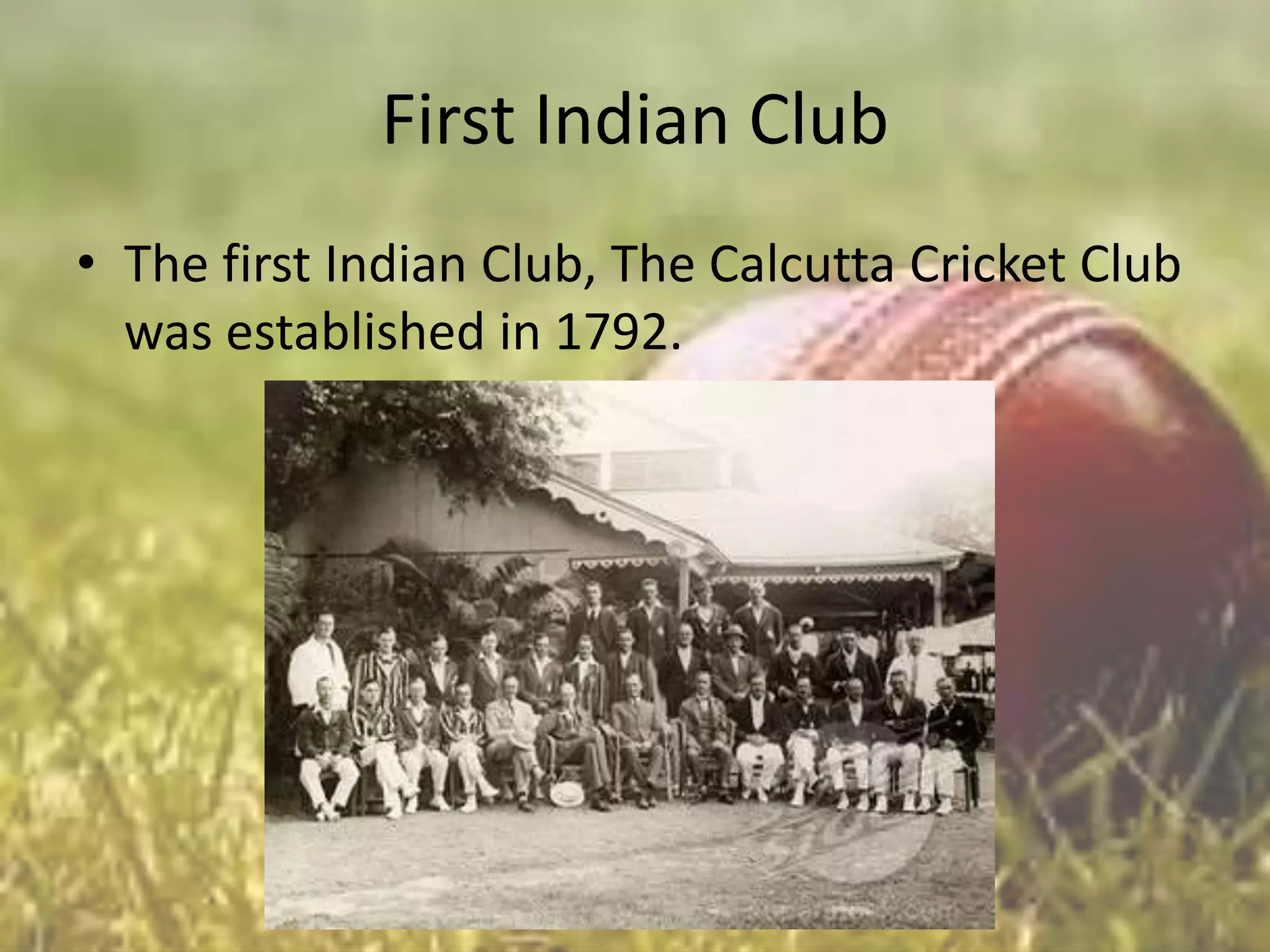 History of Cricket | PPTX