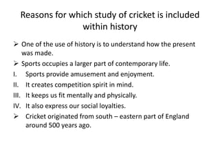History and sport | PPTX