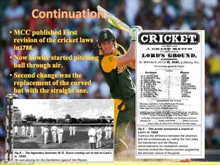History and sports the story of cricket | PPTX