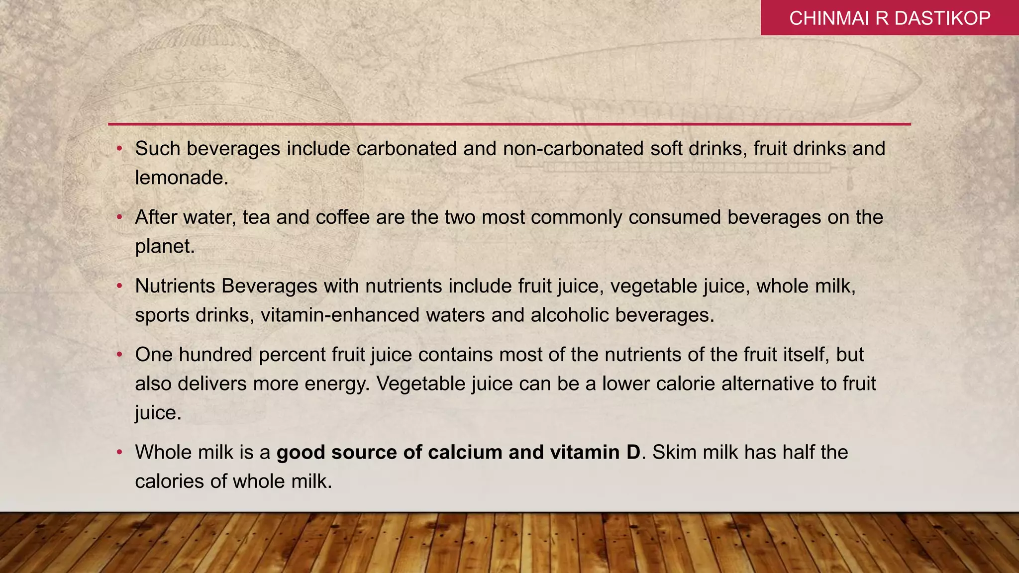 History and types of beverages | PPTX