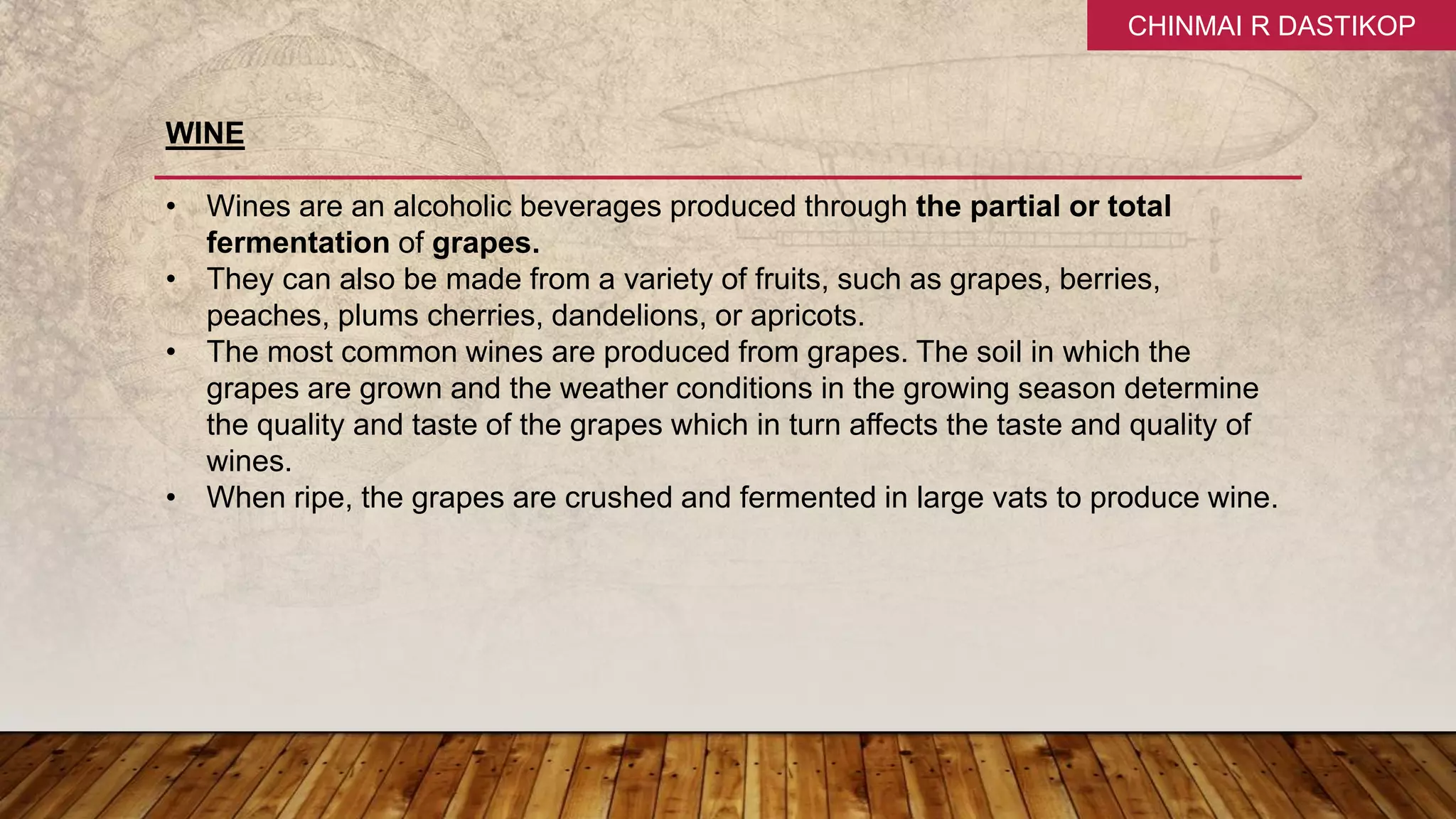 History and types of beverages | PPTX