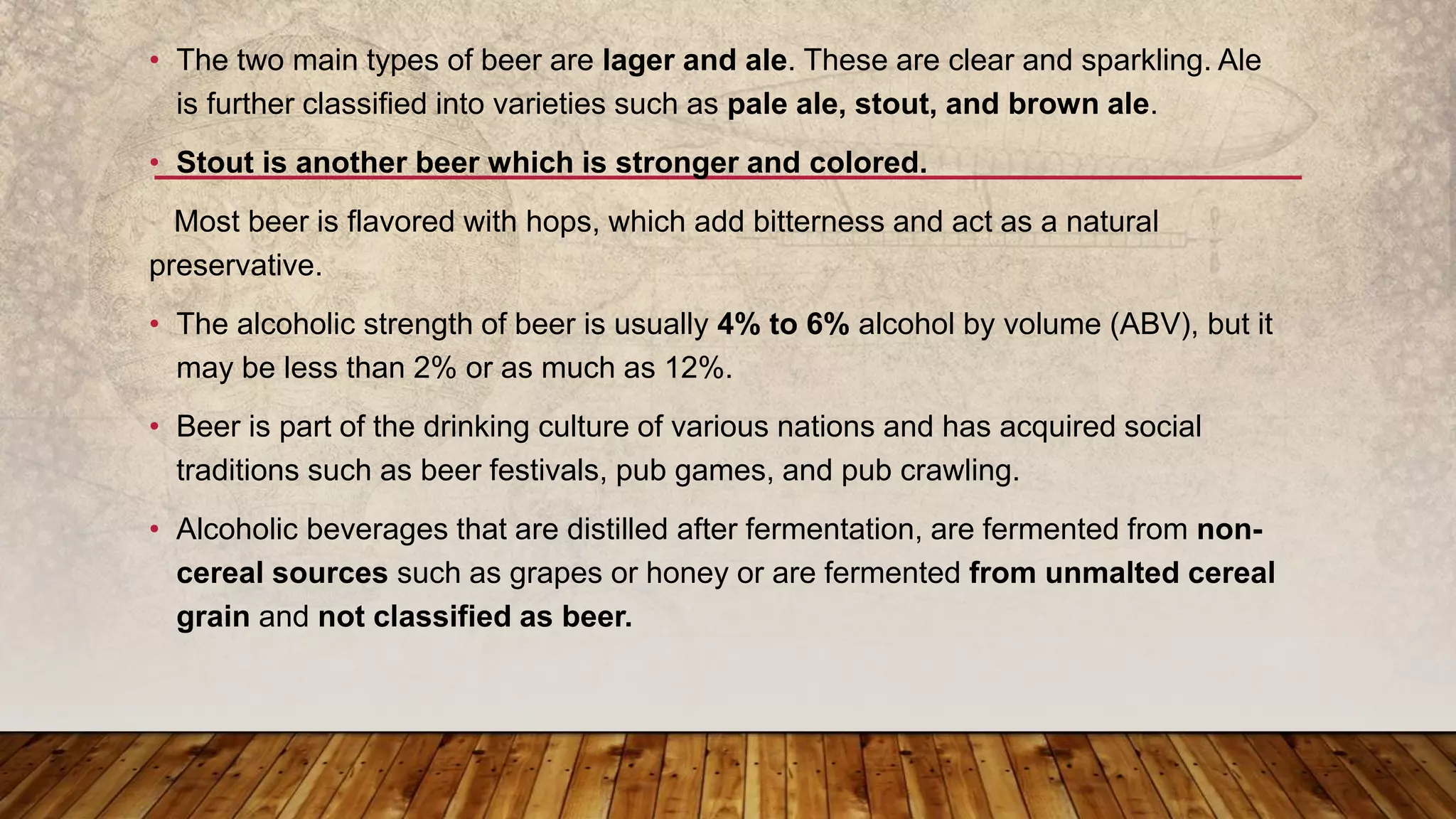 History and types of beverages | PPTX