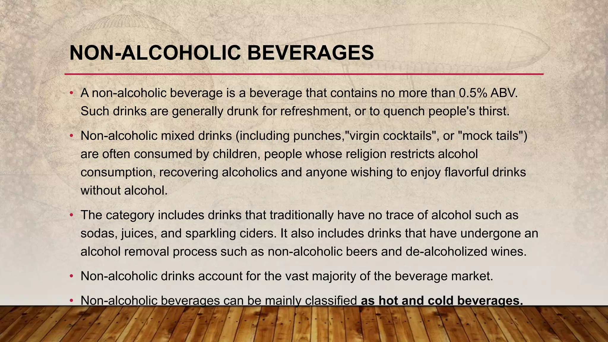 History and types of beverages | PPTX