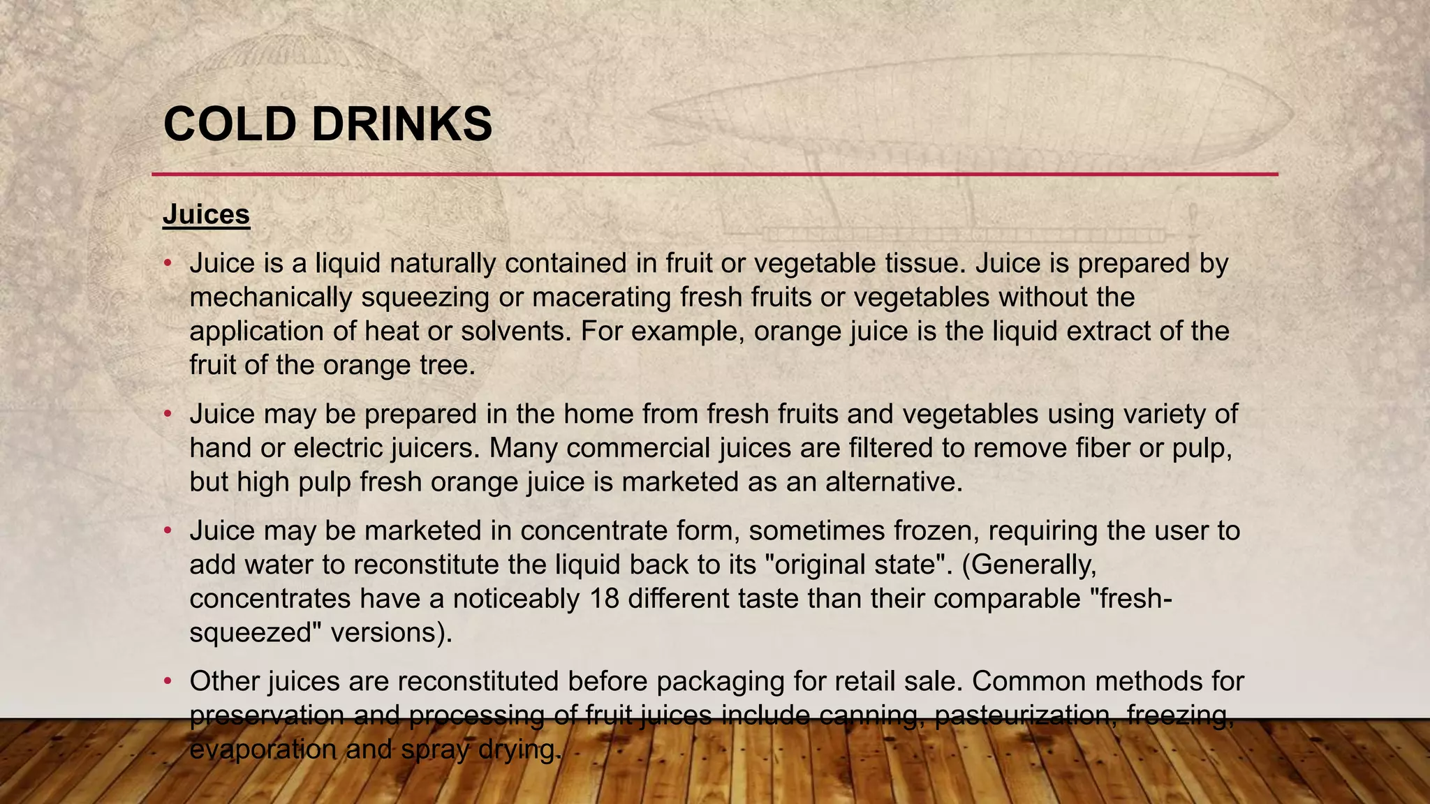 History and types of beverages | PPTX