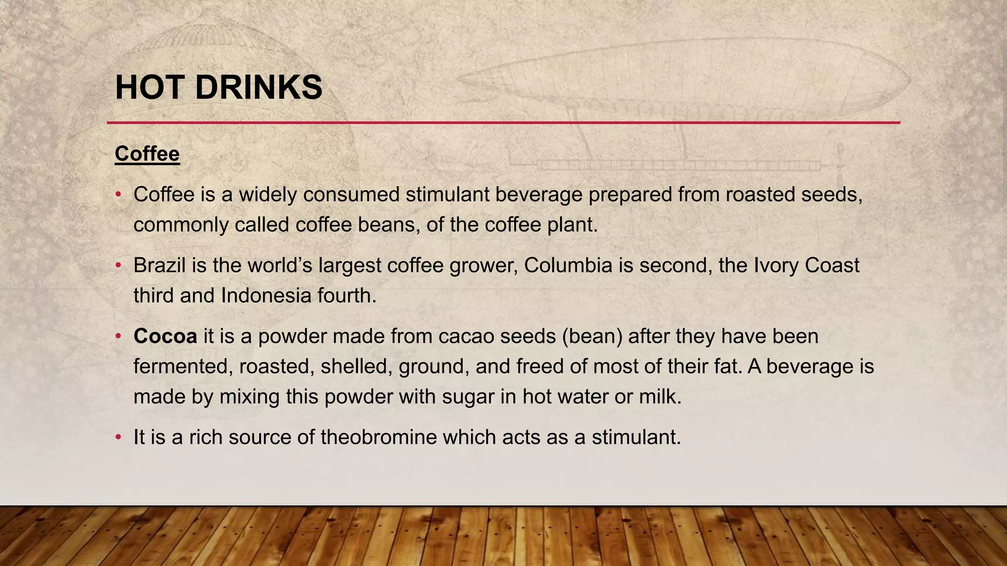 History and types of beverages | PPTX