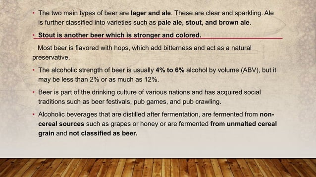 History and types of beverages | PPTX