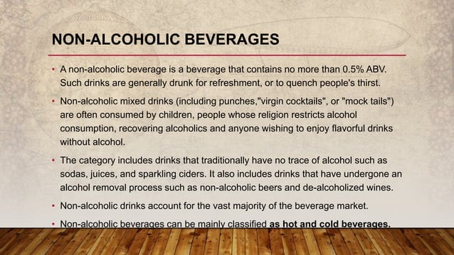 History and types of beverages | PPTX