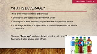 History and types of beverages | PPTX