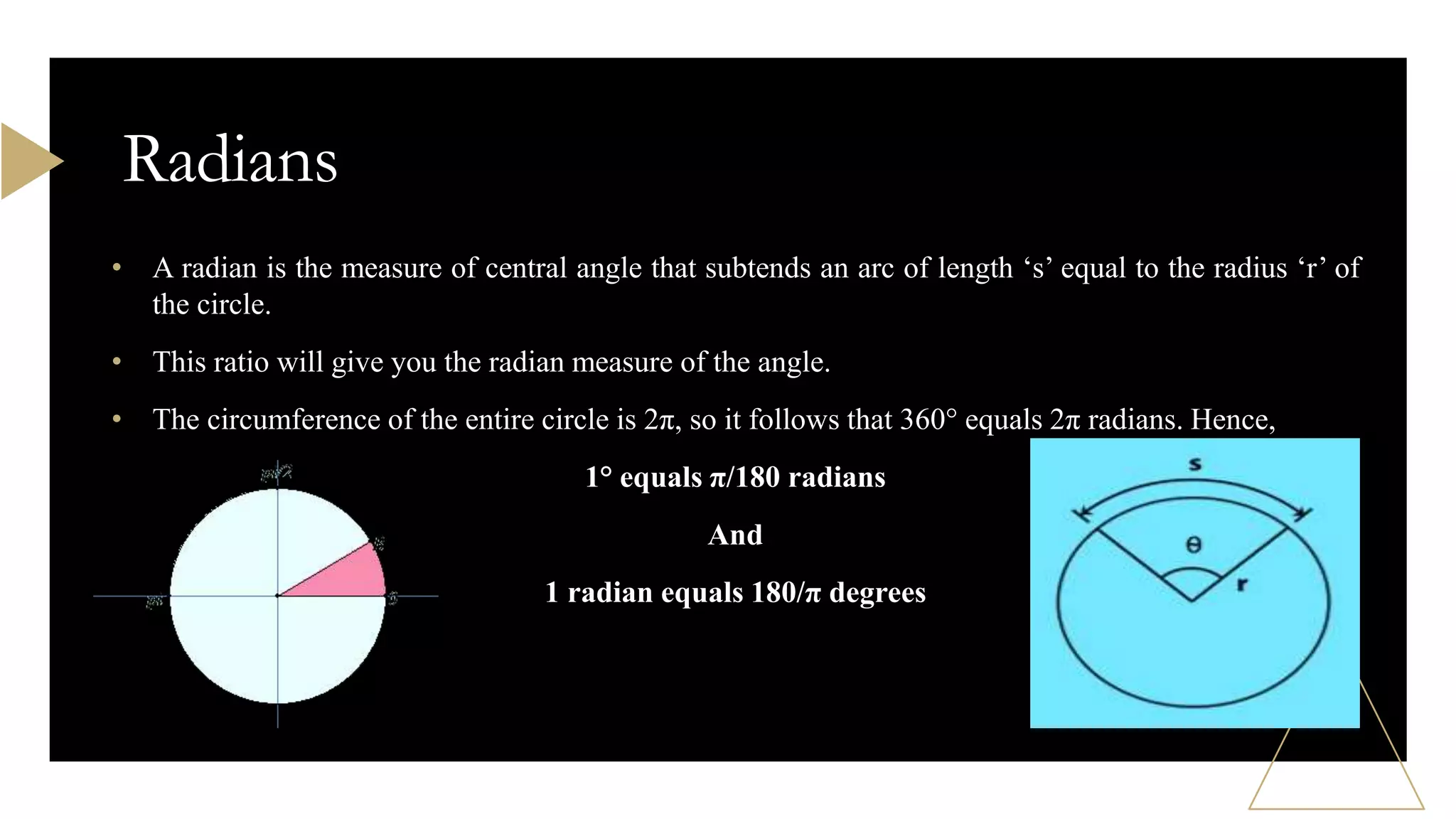 History & Applications of units of angles | PPTX