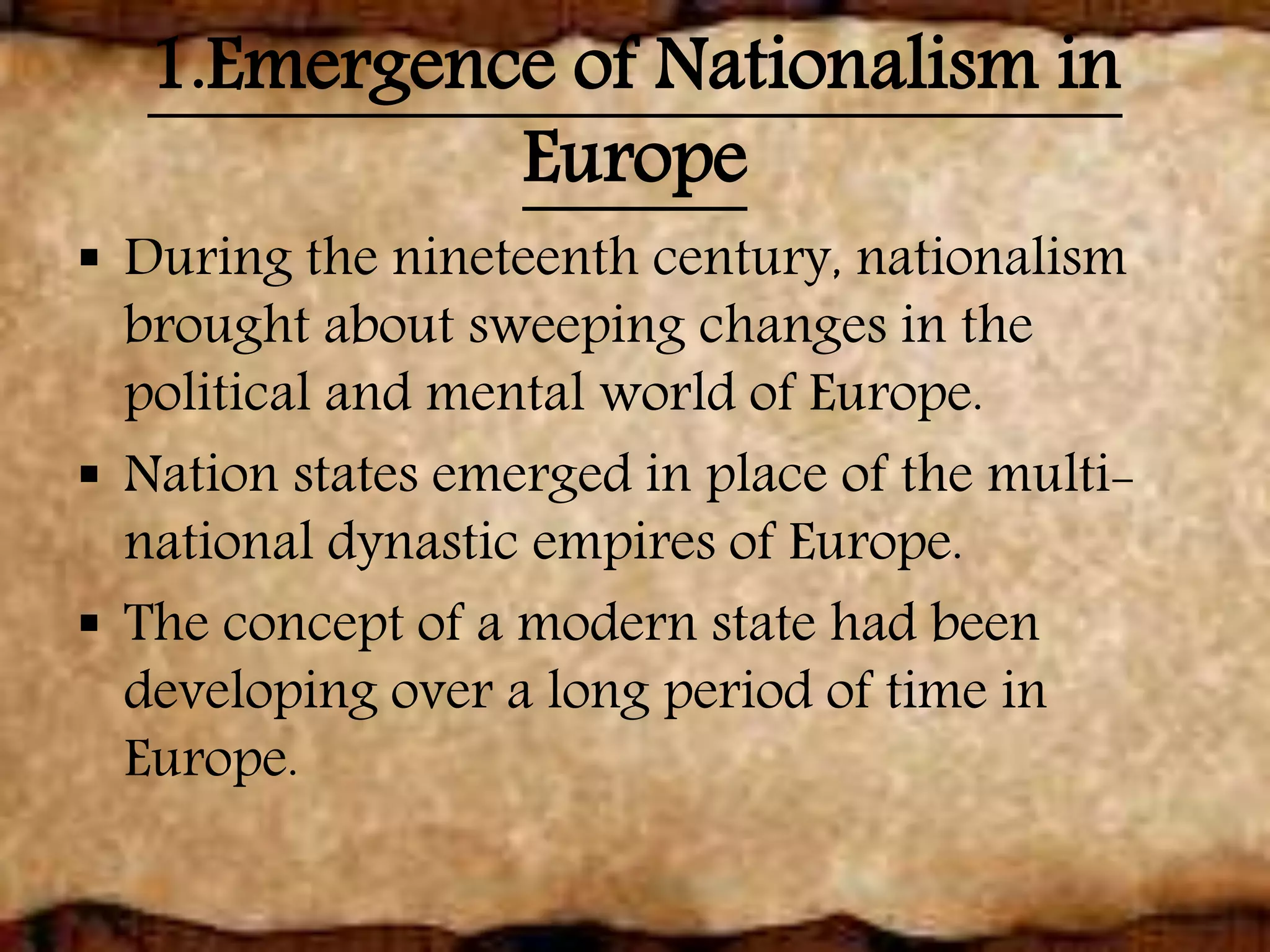 Nationalism in Europe | PPTX
