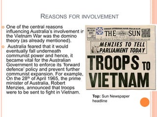 Australia’s involvement in the Vietnam War | PPTX