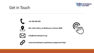 Online History assignment help | PPTX