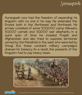 Aurangzeb - The Mughal Emperor - History India – Mocomi.com