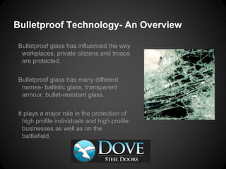 The History of Bulletproof Technology | PPT