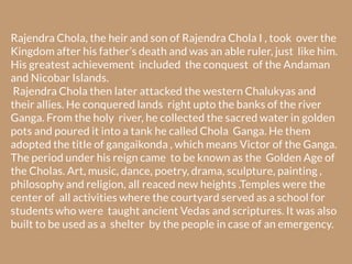 History (chola dynasty) presentation | PPTX