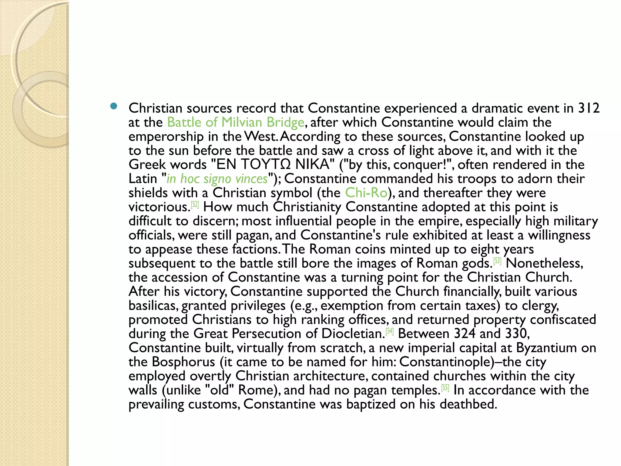 History of Church of the Roman Empire | PPT