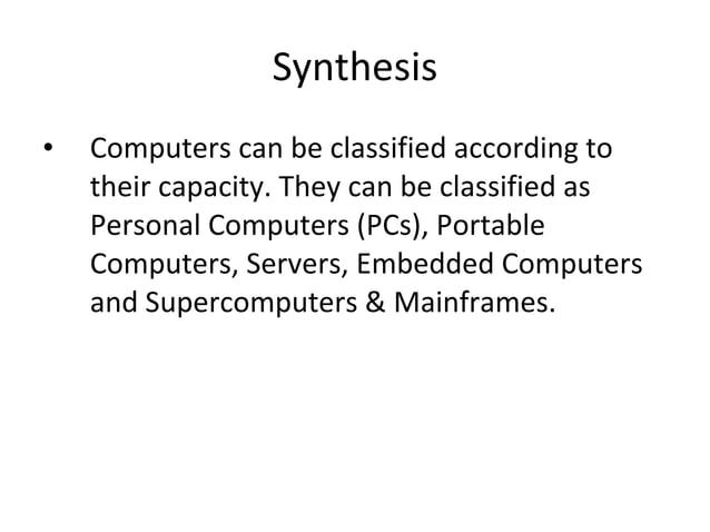 History Classification And Components Of Computers Ppt Computing Technology And Computing