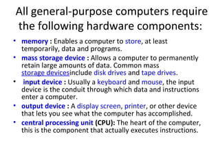 History, classification and components of computers | PPT