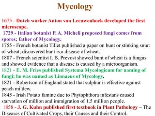 History,classification & importance of plant pathology | PPTX