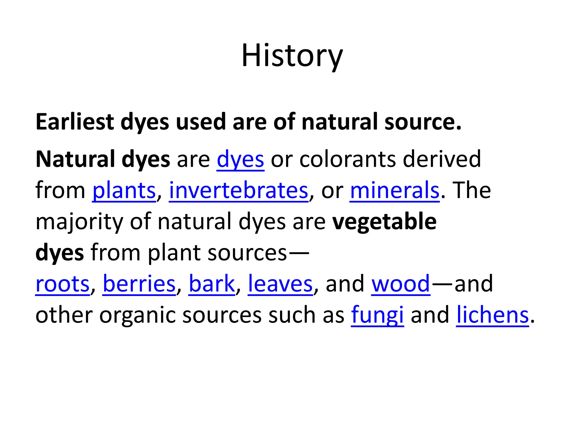 History & Classification of Dyes 1.pdf textile | PDF